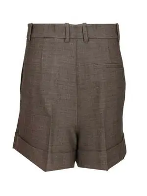P.a.r.o.s.h Wool Blend Pleated Shorts