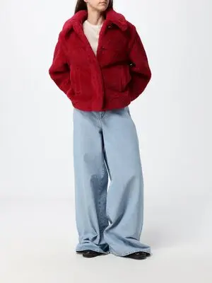 Max Mara Alpaca And Wool Teddy Jacket With Concealed Closure