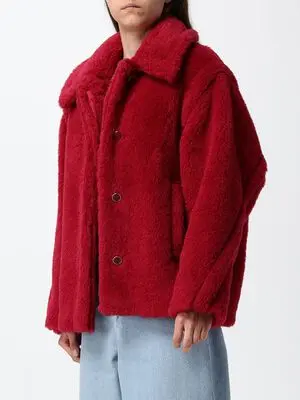Max Mara Alpaca And Wool Teddy Jacket - Red