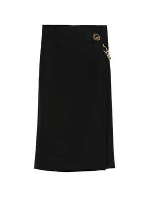 Celine Wool Midi Skirt - Multicolor