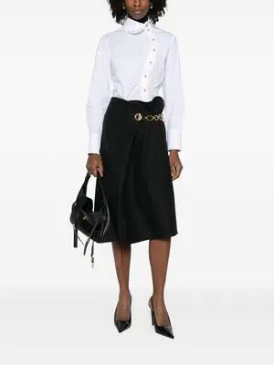 Celine Wool Midi Skirt - Multicolor