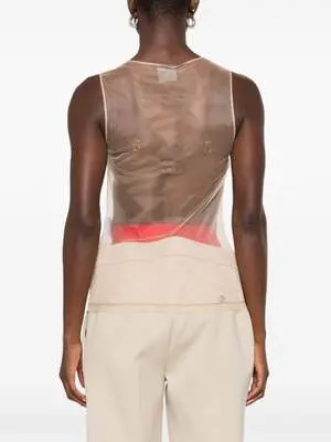 COURREGES Illusion Tulle Top