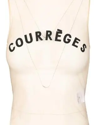 COURREGES Illusion Tulle Top - White