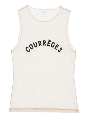COURREGES Illusion Tulle Top - White