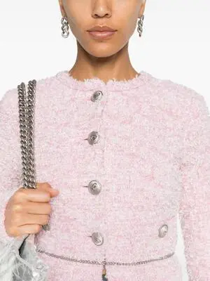 Balenciaga Bouclé Cropped Jacket - Multicolor