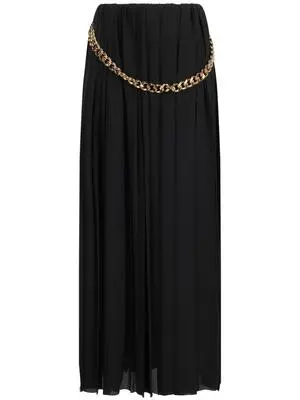 Balenciaga Chain Embellished Pleated Skirt - Multicolor