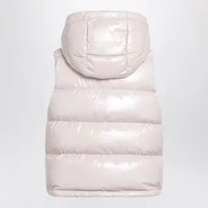 Moncler Niverolle Short Down Vest In Nylon - Pink