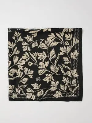 Max Mara Printed Silk Foulard - Black