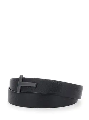 TOM FORD Belt With T Buckle Closure In Leather For