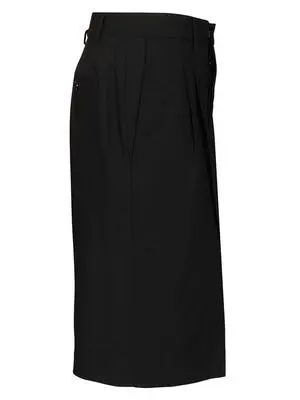 AMI Paris Wide-leg Bermuda Shorts - Black