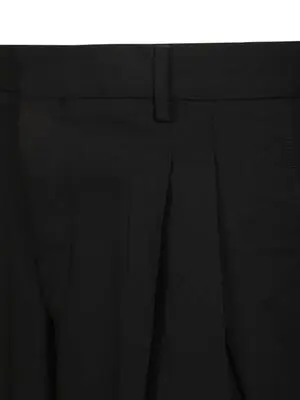 AMI Paris Wide-leg Bermuda Shorts - Black