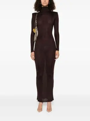 SELF-PORTRAIT Long Viscose Knit Dress
