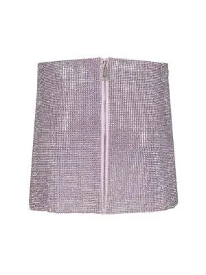 SELF-PORTRAIT Metallic Mesh Skirt