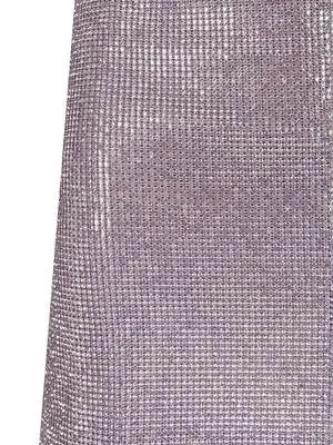 SELF-PORTRAIT Metallic Mesh Skirt