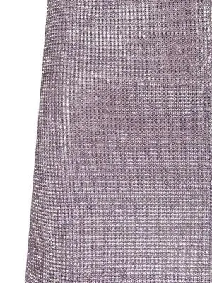 SELF-PORTRAIT Metallic Mesh Skirt - Purple