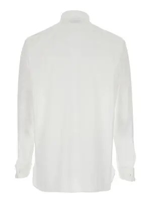 TOM FORD White Long-sleeved Shirt With Tone-on-tone Button Closure In Cotton For - Multicolor
