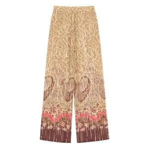 Valentino Garavani Metallic Paisley Straight Leg Trousers - Cream