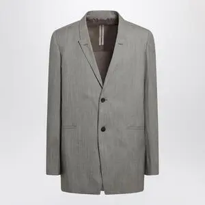 Rick Owens Grey Melange Concordian Blazer - Gray
