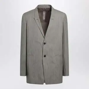 Rick Owens Grey Melange Concordian Blazer - Gray