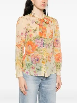 Celine Printed Silk Blouse