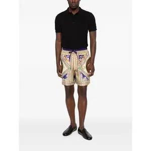 Casablanca Tailored Silk Shorts