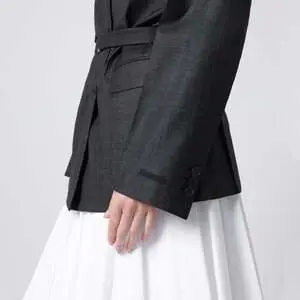 Prada Double-breasted Wool Jacket With Check Pattern
