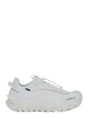 Moncler Trailgrip Gtx' Low Top Sneakers With Logo Lettering On The Side In Leather And Tech Fabric For - White