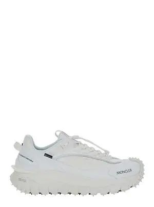 Moncler Trailgrip Gtx' Low Top Sneakers With Logo Lettering On The Side In Leather And Tech Fabric For - White