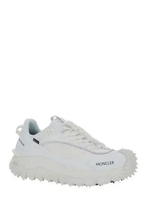 Moncler Trailgrip Gtx' Low Top Sneakers With Logo Lettering On The Side In Leather And Tech Fabric For - White