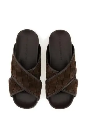 Bottega Veneta Leather Sandals - Brown