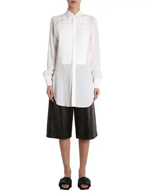 Bottega Veneta Quilted Shirt - White