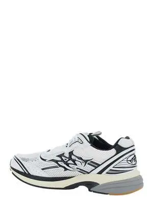 Amiri M-tech' White Sneakers With Side Logo Patch In Leather And Fabric And Leather For