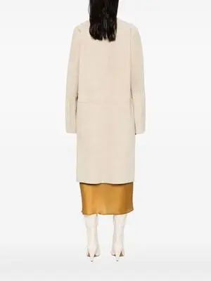 TOTEME Suede Leather Coat - Multicolor