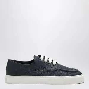 Prada Baltic Hammered Leather Sneakers - Blue