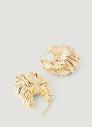 Bottega Veneta Twisted Hoop Earrings