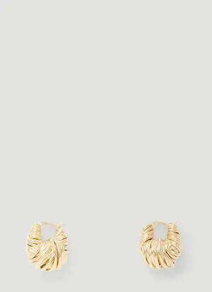 Bottega Veneta Twisted Hoop Earrings