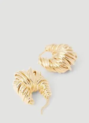 Bottega Veneta Twisted Hoop Earrings