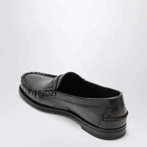 Prada Cognac Aged Leather Loafers
