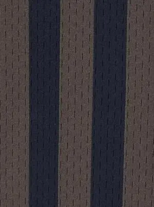 Fendi Blue Crew Neck T-shirt With All-over Striped Motif In Cotton And Silk For - Multicolor