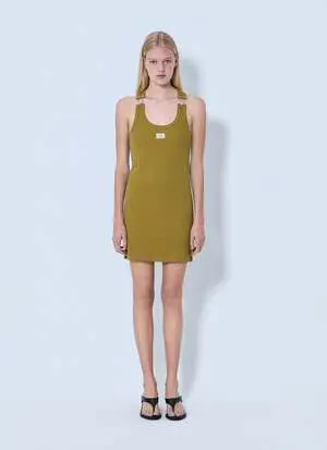 JEAN PAUL GAULTIER Cotton Ribbed Short Dress - Yellow