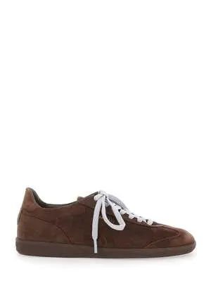 Axel Arigato Zane' Brown Low Top Sneakers With Logo Lettering On The Side In Leather And Tech Fabric For - Multicolor