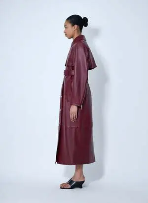 Sportmax Long Leather Coat