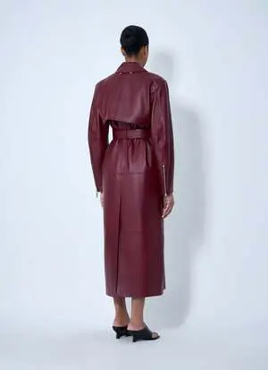 Sportmax Long Leather Coat