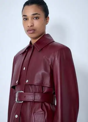 Sportmax Long Leather Coat