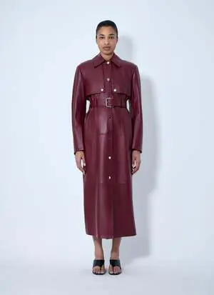 Sportmax Long Leather Coat - Multicolor