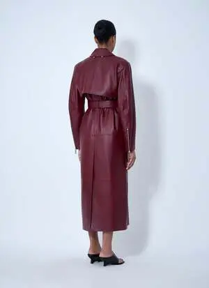 Sportmax Long Leather Coat - Multicolor