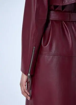 Sportmax Long Leather Coat - Multicolor