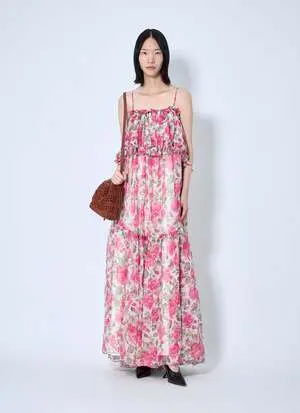 Chloé Long Silk Muslin Dress