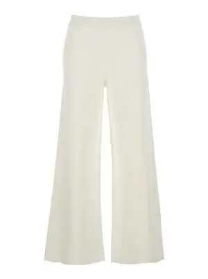 P.a.r.o.s.h Wide Leg Pull-on Pants In Viscose Blend - White