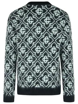 Casablanca Mohair Blend Monogrammed Sweater